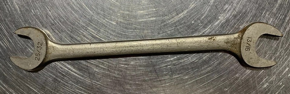 VNTG VLCHEK DBL COMBO OPEN END WRENCH VLCHEK ALLOY W2526 13/16" X 25/32 ...