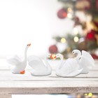 4x Mini Swan Figurines Flower Pot Decor for Indoor Outdoor Living Room ...