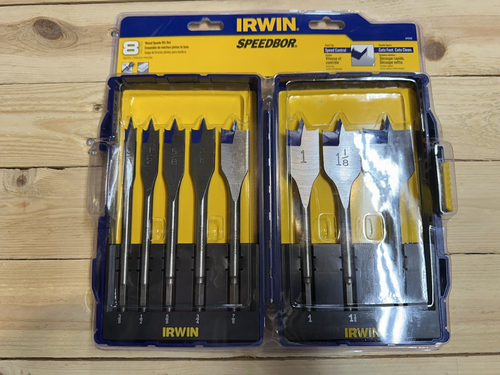 Spade Bits / Paddle Bit Irwin Speedbor 8 Piece Wood Set (341008) - New ...
