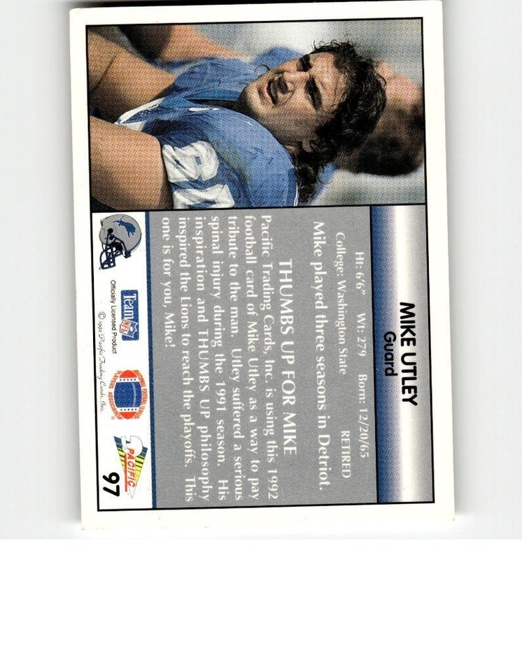 MIKE UTLEY CARD #97 BFU2R1S7P060 FREE SHIPPING | eBay