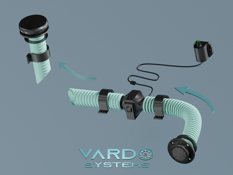 12V Volt Ventilation Kit DIY Inline Fan Air Extraction Inlet Outlet ...