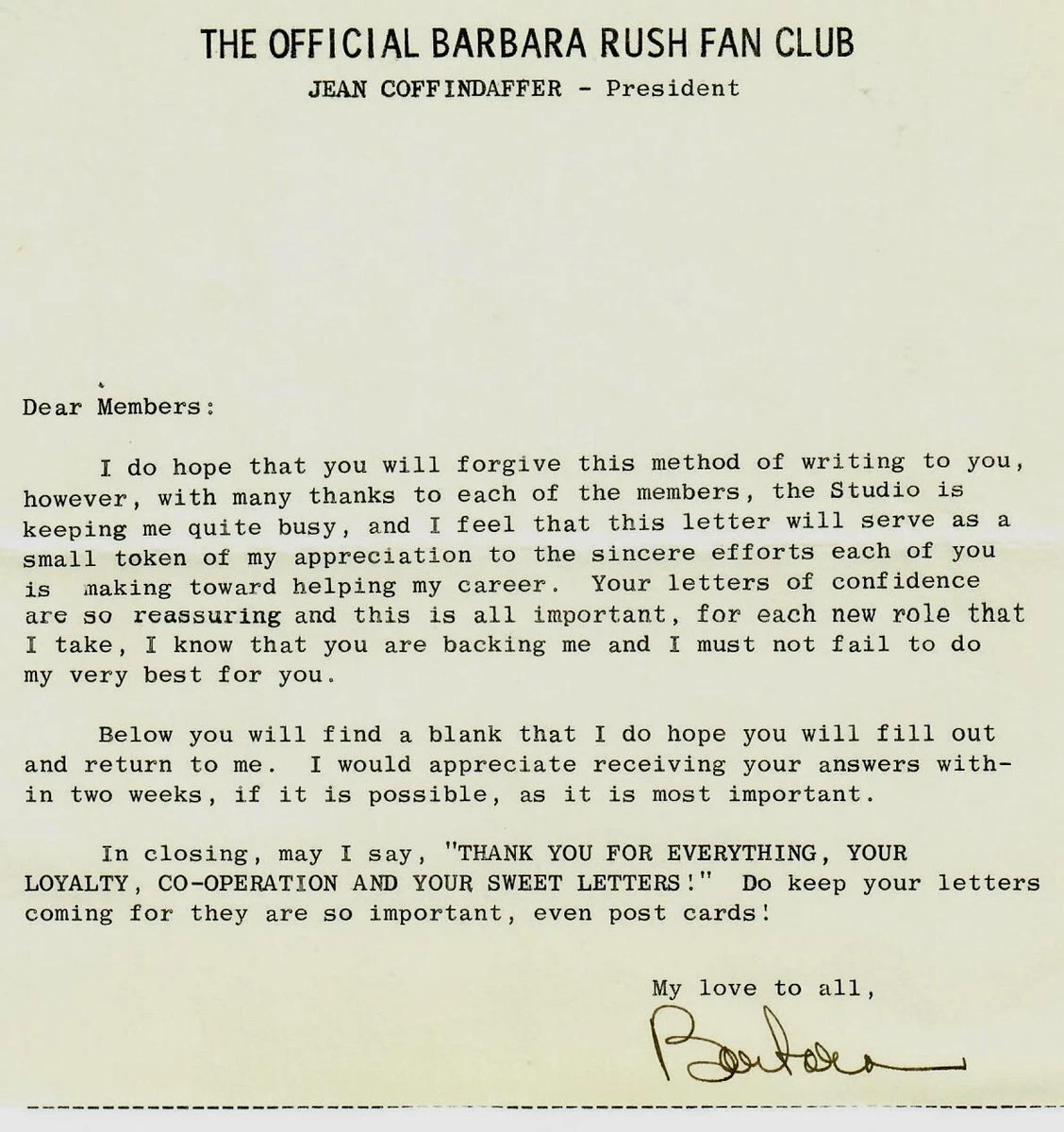 Rush Fan Club Membership