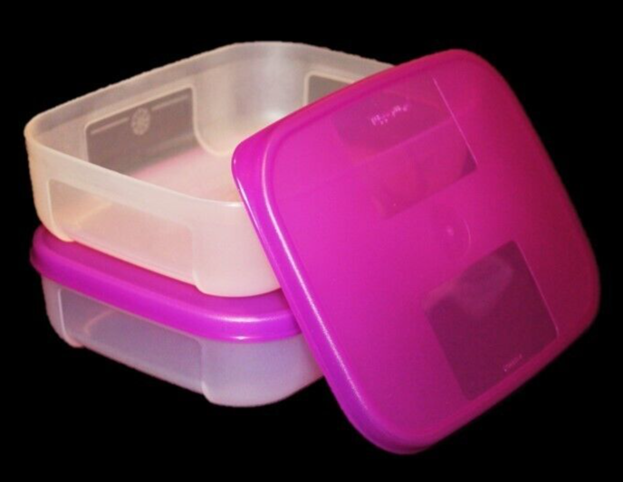 Tupperware Freezer Mates Containers Set of 2 Rectangles 1.25 Cups ...