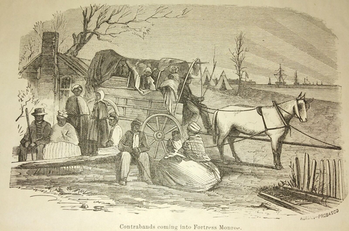 Contrabands Coming into Fortress Monroe ~ Original Civil War Engraving ...