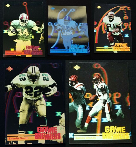 1991 Upper Deck Football Game Breakers Hologram Football Cards You U ...