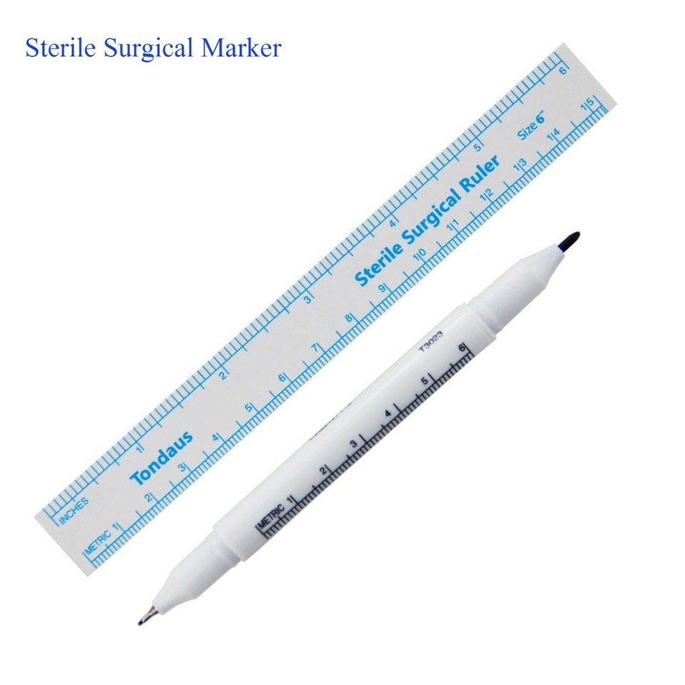 Surgical Medical Dual Tip Skin Scribe Stencil Markers Dermal Tattoo ...