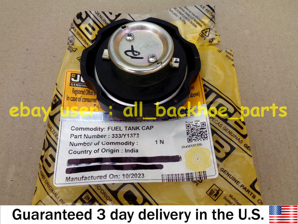 JCB BACKHOE - GENUINE JCB DIESEL TANK CAP LOCKABLE (PART NO 333/Y1373 ...