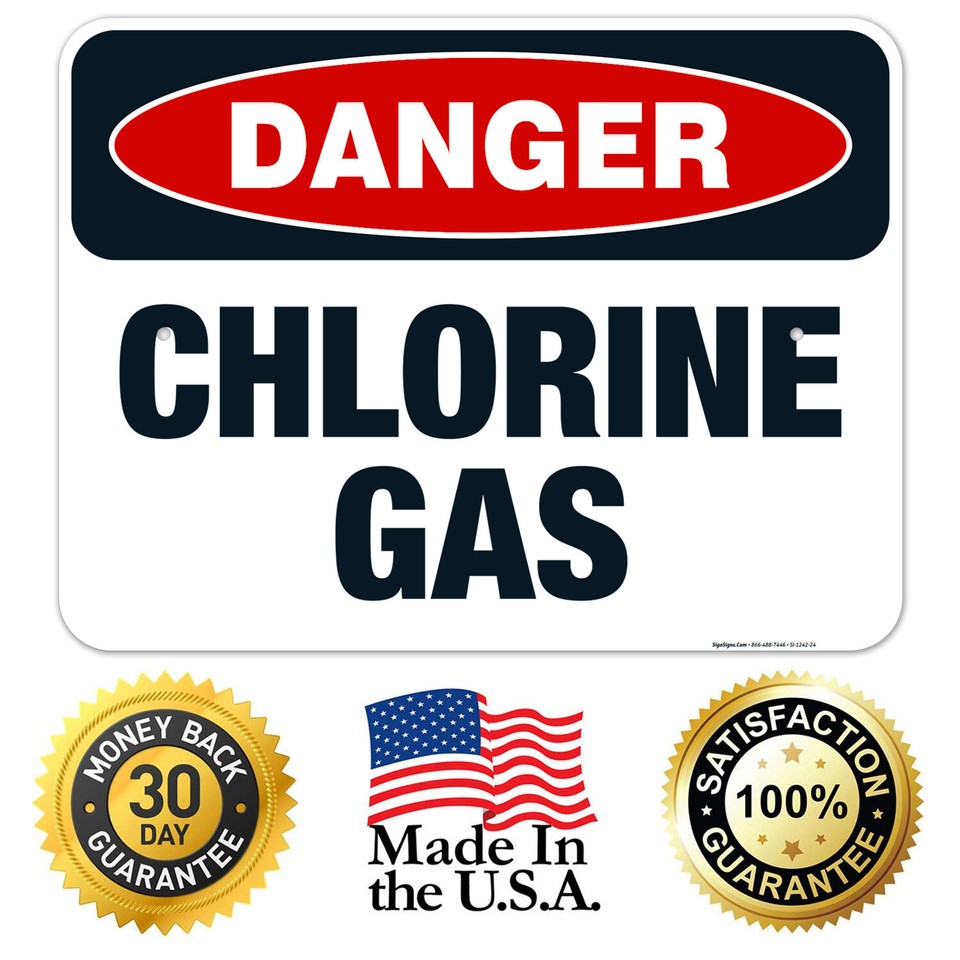 Danger Chlorine Gas Sign, OSHA Danger Sign, | eBay