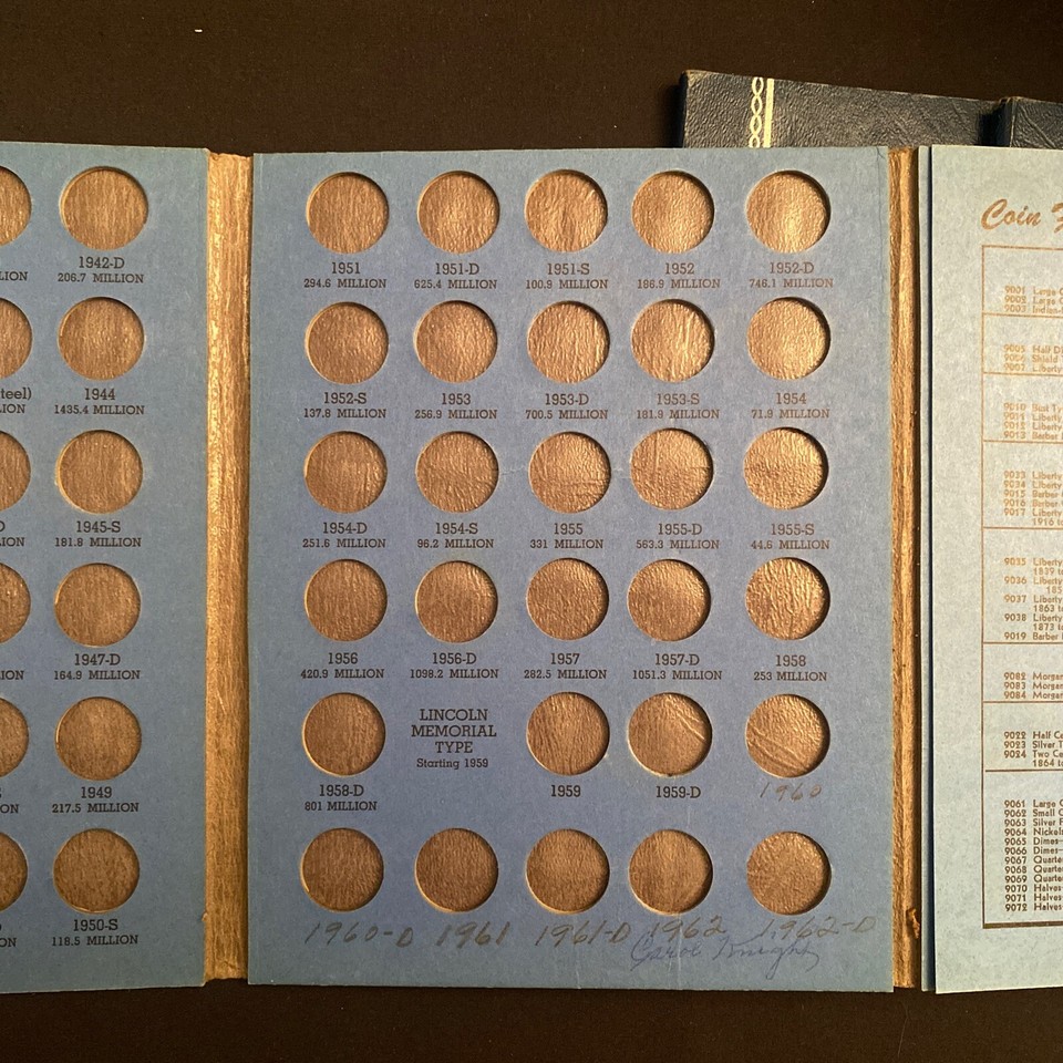 Vintage Whitman Coin Album Set #9003 #9004 #9030 Indian Head Cent To ...