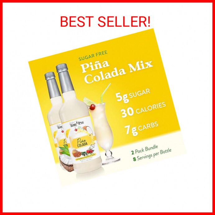 Jordan's Skinny Syrups, Pina Colada, Sugar Free Cocktail Mix, 32 Ounces ...
