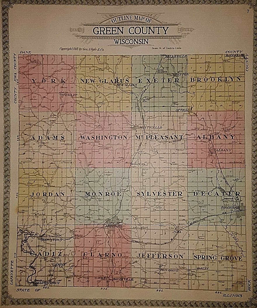 Iowa County Wisconsin Plat Maps