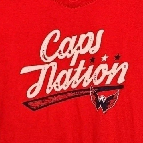 Washington Capitals Ladies Red Caps Nation Long Sleeve T-shirt By ...