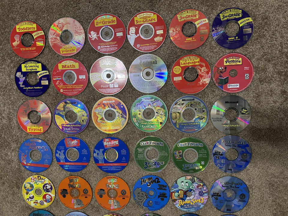 47 Vintage Educational PC CD-ROM Games – JumpStart, Humongous, Reader ...