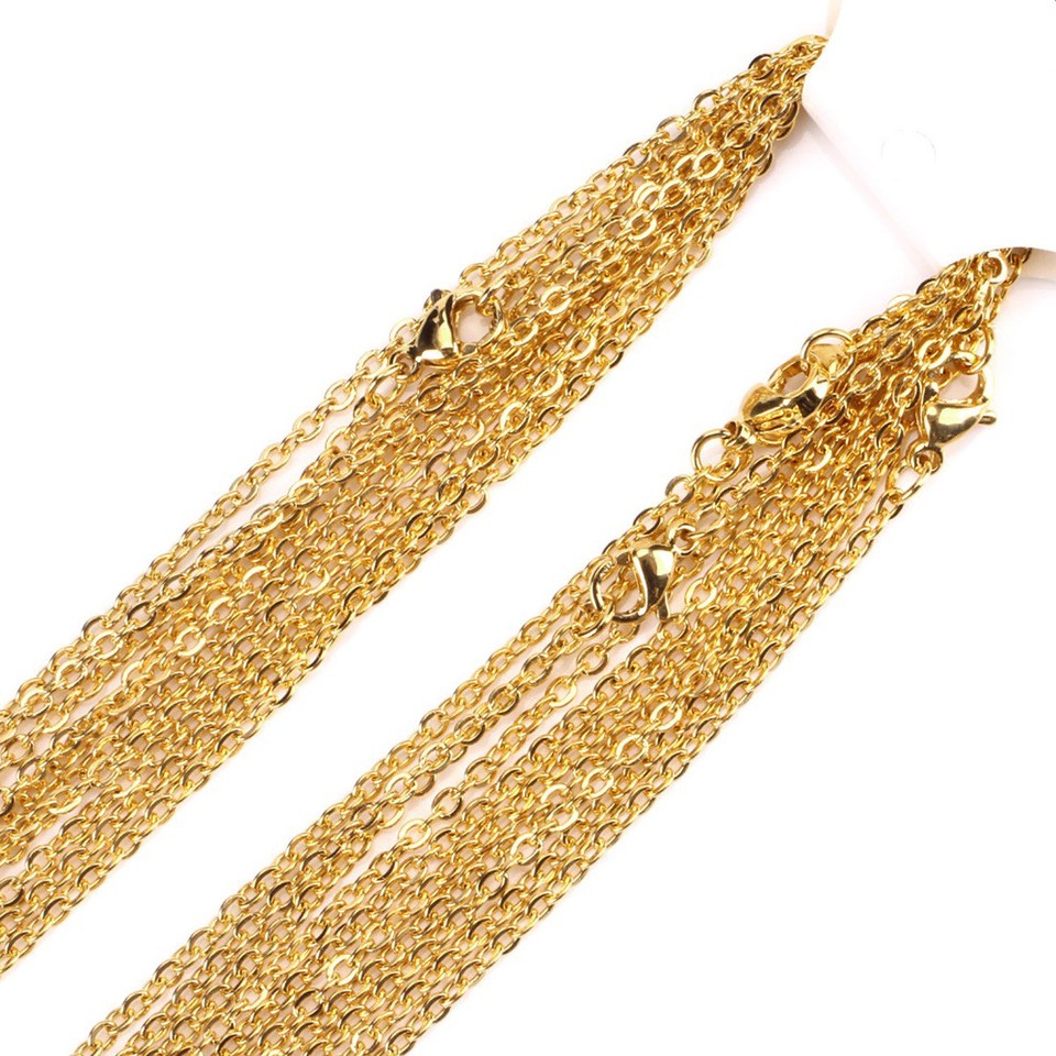 Silver/Gold Wholesale In Bulk Lots Stainless Steel Rolo Oval Link Chain ...