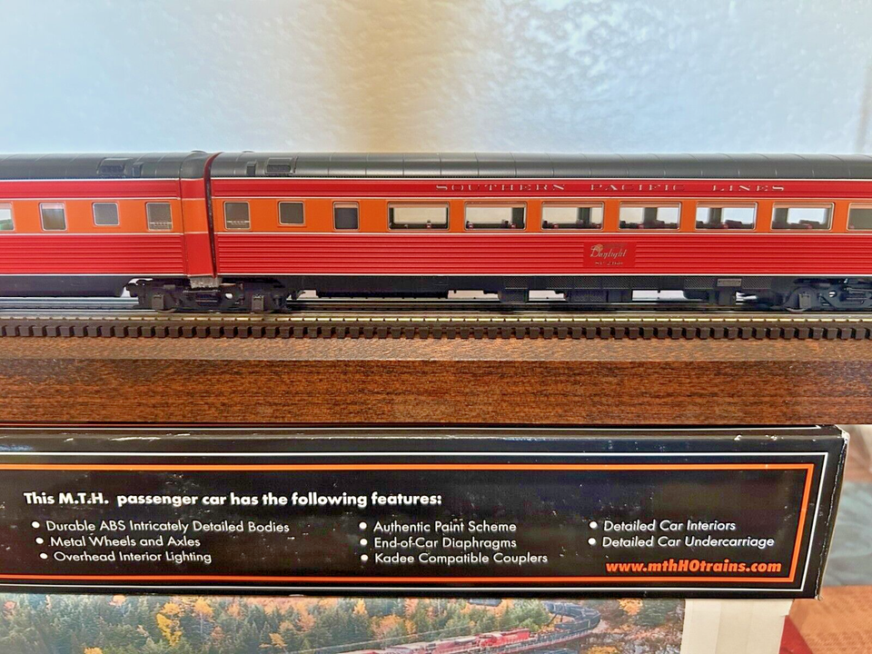 SOUTHERN PACIFIC LINES 2 Car Set ARTIULATED CHAIR/CHAIR - MTH HO Scale ...
