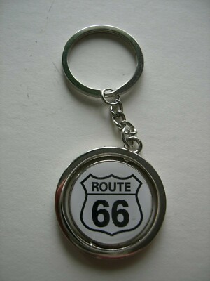 ROUTE 66 METAL KEY FOB KEY RING KEYRING KEY CHAIN | eBay