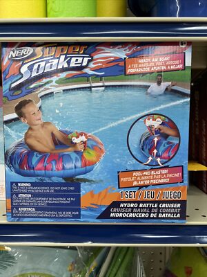 Nerf Super Soaker Hydro Battle Ride-On Cruiser – Inflatable Pool Float ...
