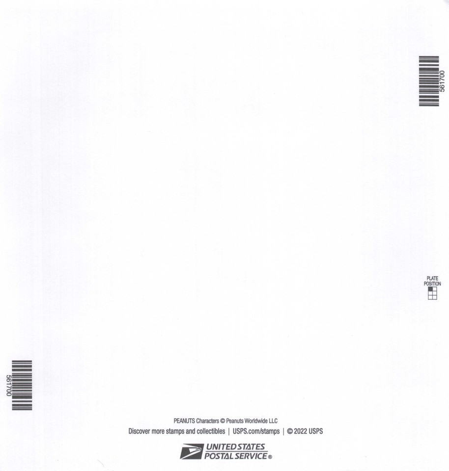 Peanut Machine Sheet Of 20 USPS First-Class Stamps - Peanuts (Snoopy ...