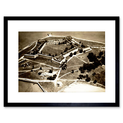 Vintage Castle Island Boston Star Fort Independence Framed Wall Art ...