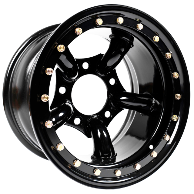 4x 16" X 10" Challenger Imitation Beadlock Black 5/165 Land Rover ...