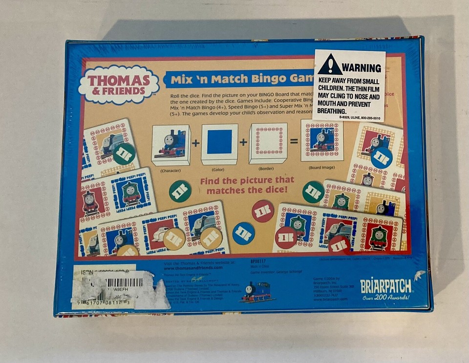 Thomas The Tank Engine Train & Friends Mix 'N Match Bingo Game New ...