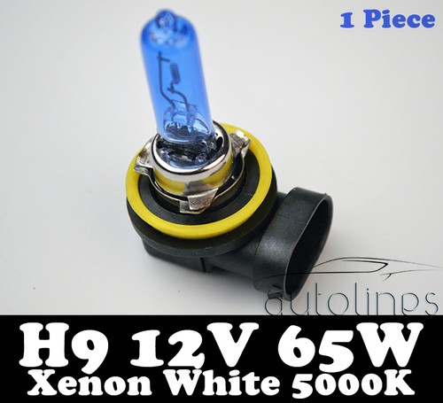 1 x H9 12V 55W Xenon White 5000k Halogen Blue Car Head Light Lamp ...