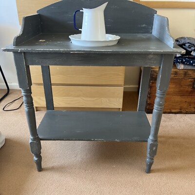 Vintage wooden wash stand With Basin | eBay UK