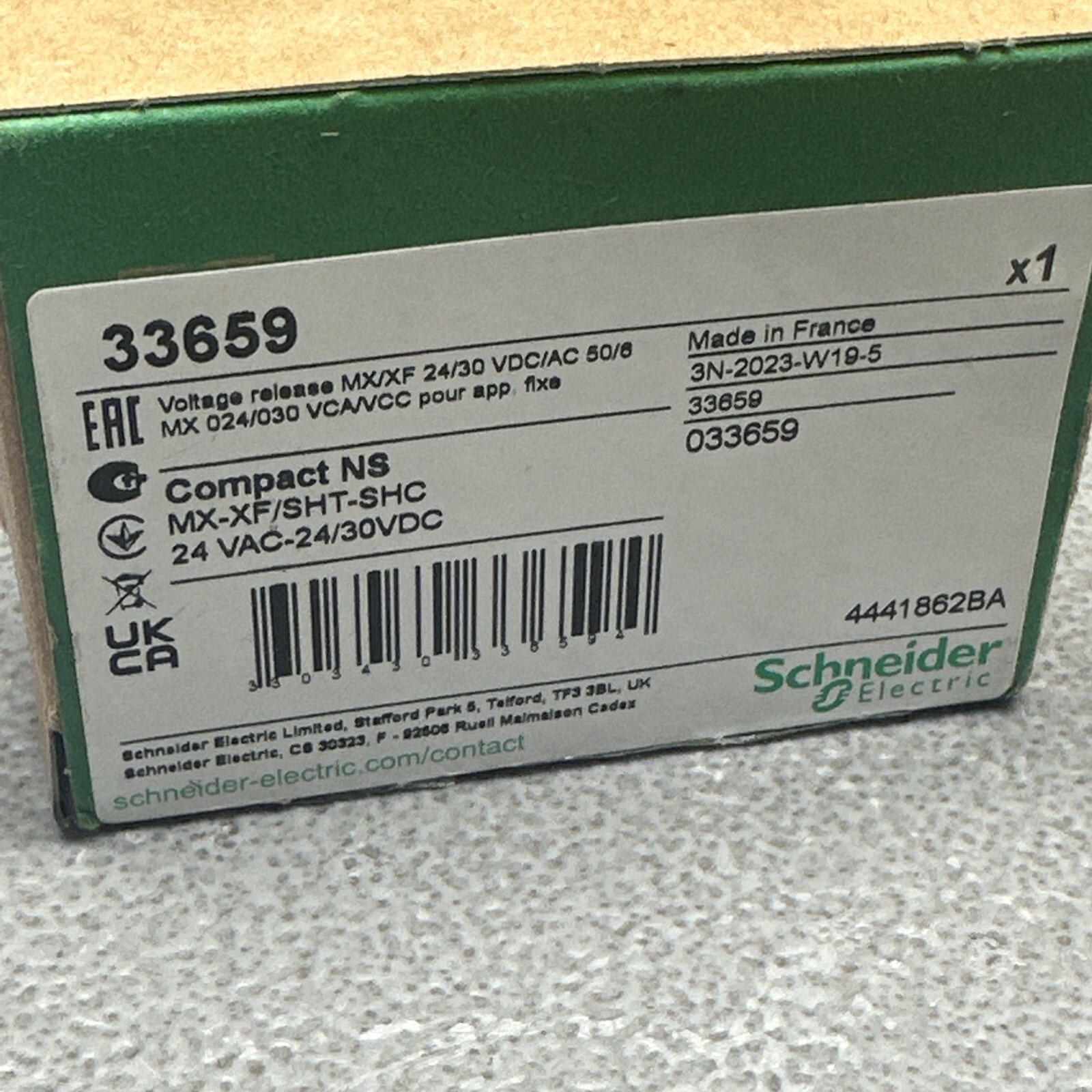 Schneider Electric 33659 Shunt Opening Release for sale online | eBay