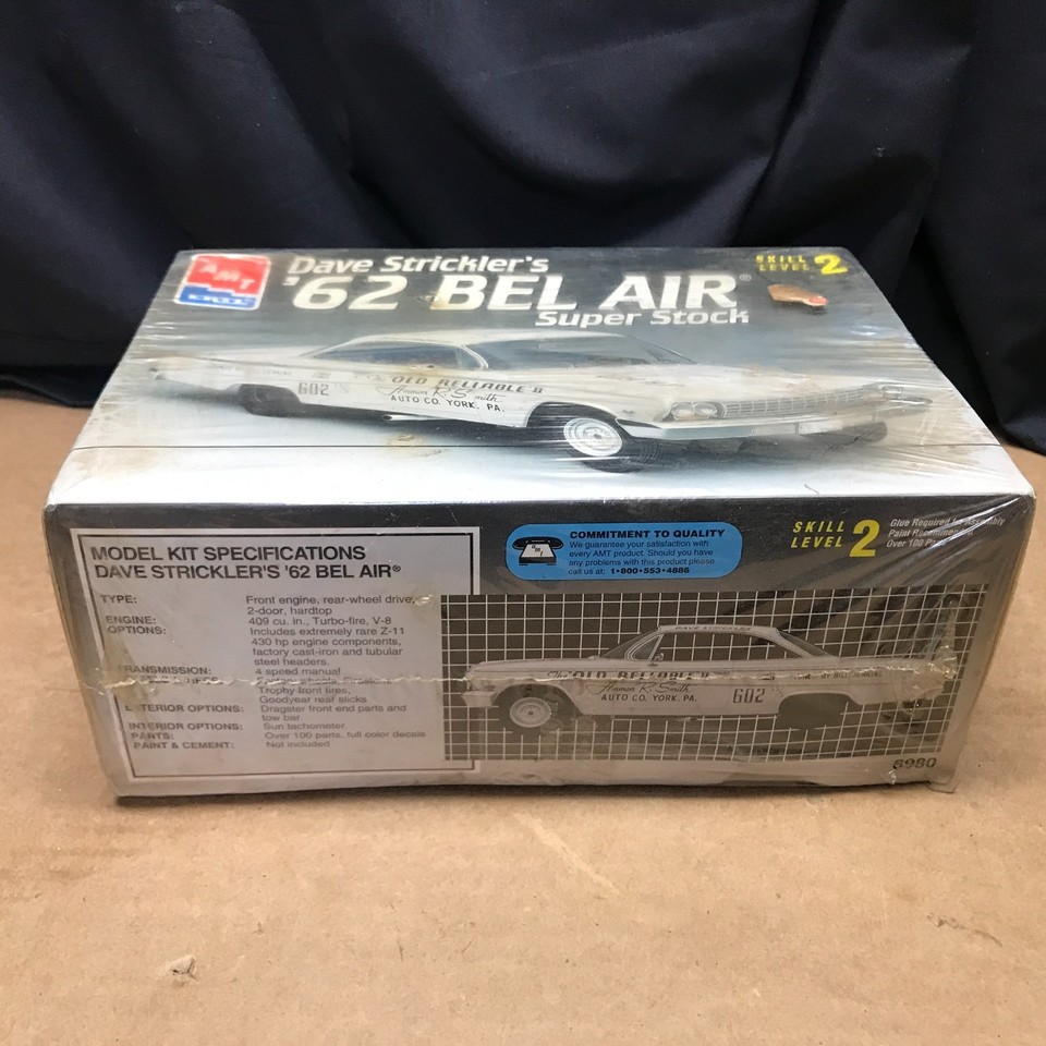 NIB AMT Ertl 1:25 Dave Strickler's 1962 Bel Air Chevrolet Super Stock ...