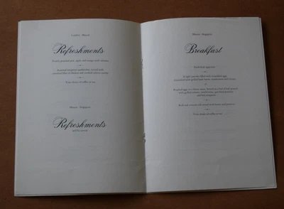 British Airways Super Club inflight menu | Grelly UK