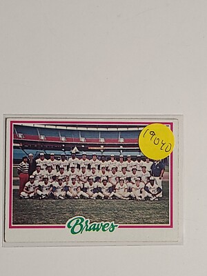 1978 Topps #551 Atlanta Braves Team Checklist Card | eBay