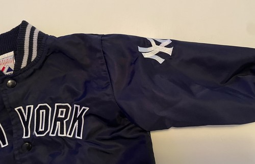 Majestic New York Yankees Satin Bomber Jacket Snaps Toddler Size 3T MLB ...