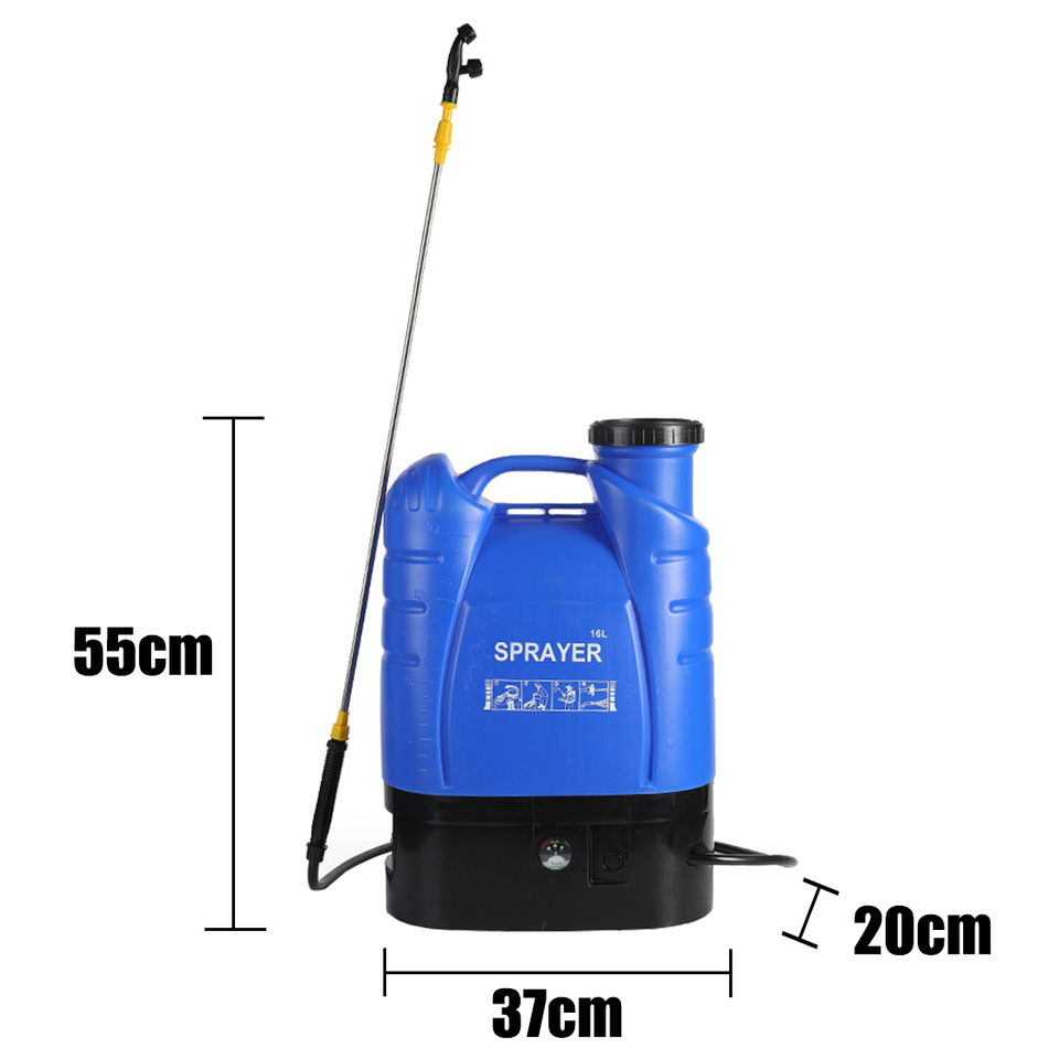 16L Electric Rechargeable Battery Weed Sprayer Backpack Farm Garden ...