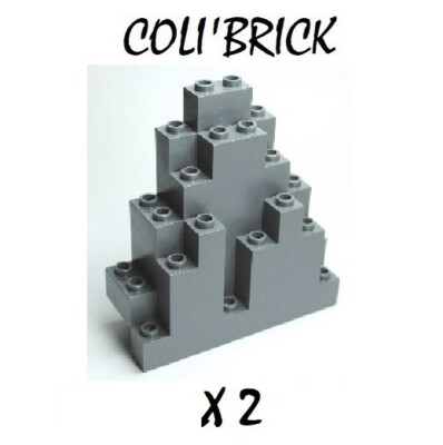 OCCASION Lego 6083 - 2x Rocher Pierre Caillou Rock Panel 3x8x7 Dark ...