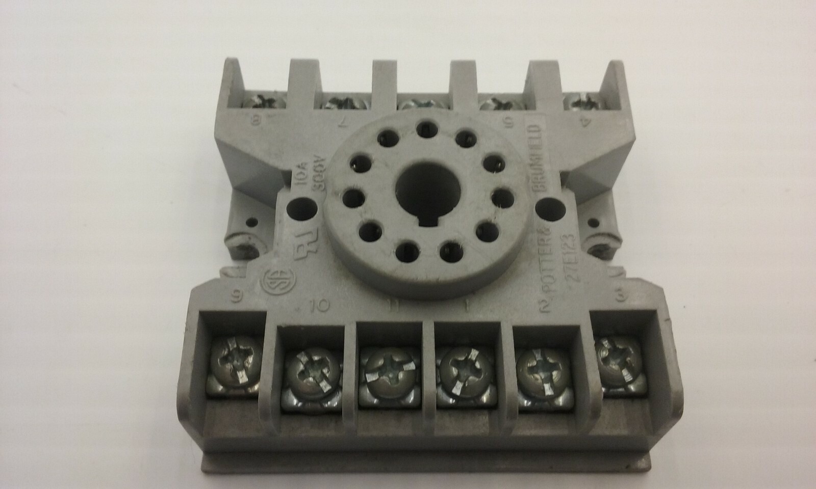 POTTER & BRUMFIELD 27E123 RELAY BASE SOCKET 10AMP 240VAC 11 PIN (LOT OF ...