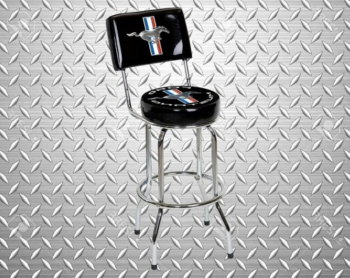 Ford Mustang Swivel Bar Stool with Backrest - Garage - Dealership - Tri ...