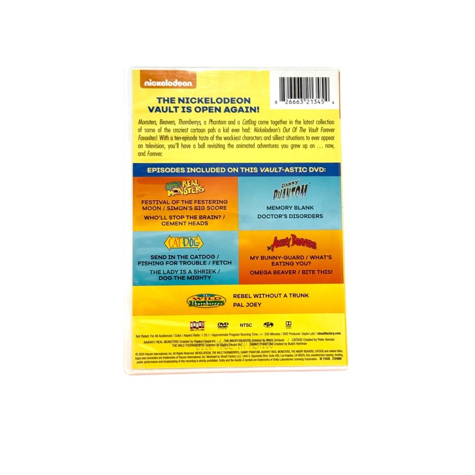 Nickelodeon Out of the Vault Forever Favorites DVD Rugrats Era Cartoons ...