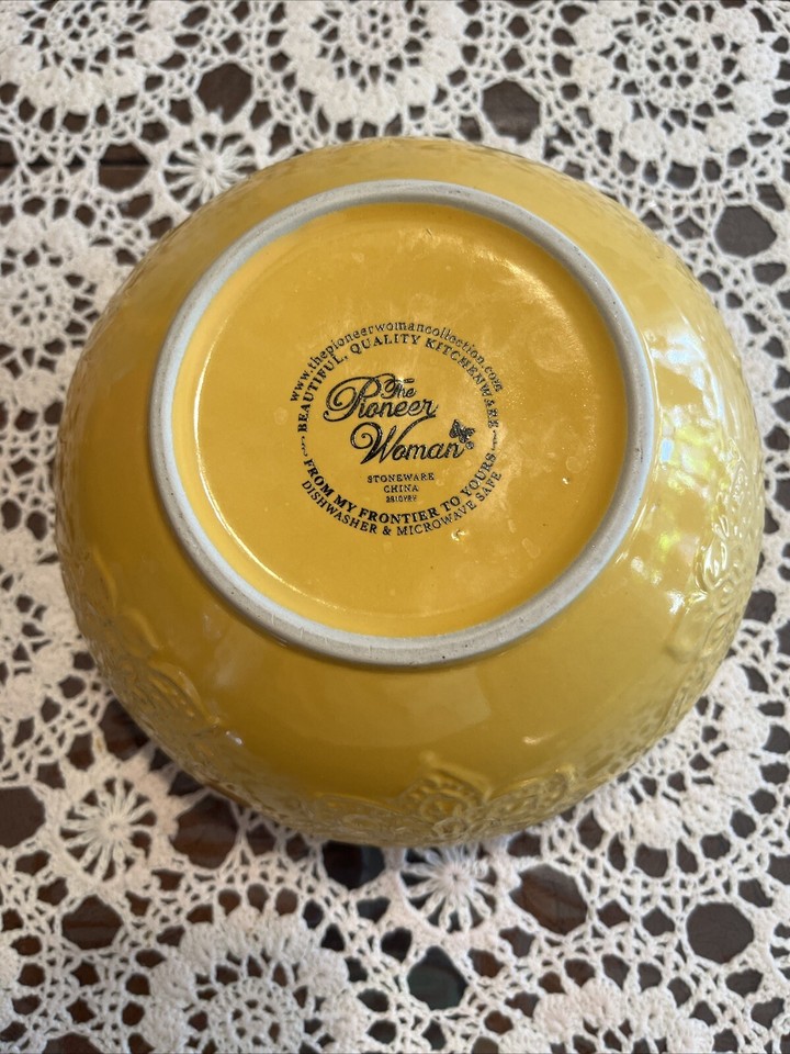 Pioneer Woman Cornucopia Ceramic Mixing Bowl Set 3 Piece Scalloped Red ...