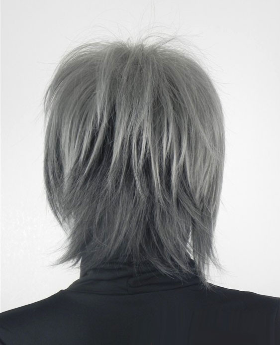 Fashion Short Gray Grey Straight Women Lady Cosplay Party Anime Hair ...