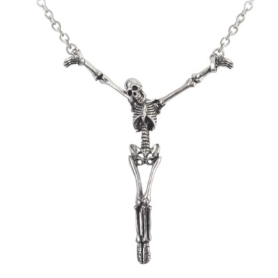 ALCHEMY SKELETON PENDANT ALTER ORBIS Gothic Skull Necklace + FREE ...