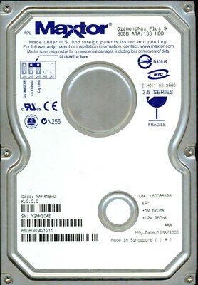 RAMB1TV0 5A300J00806R4 NGDD Maxtor 3.5 IDE 300GB | eBay