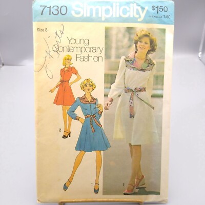 Vintage Sewing PATTERN Simplicity 7130, Young Contemporary Fashion ...
