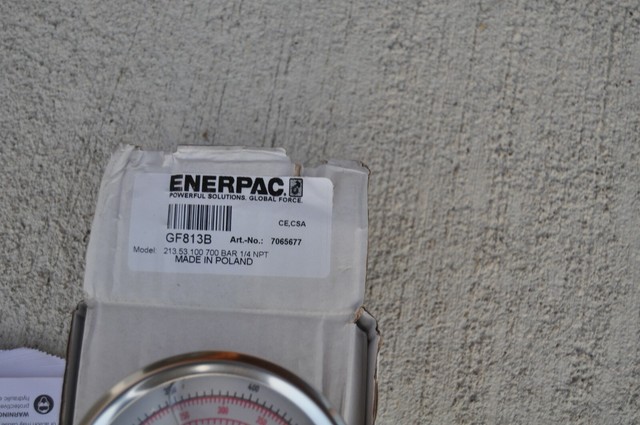 ENERPAC GF-813B HYDRAYULIC GAUGE 700 BAR/10 000 PSI FOR RCH 202 302 603 ...