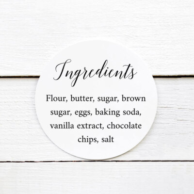 Ingredient List Sticker Labels | eBay Australia