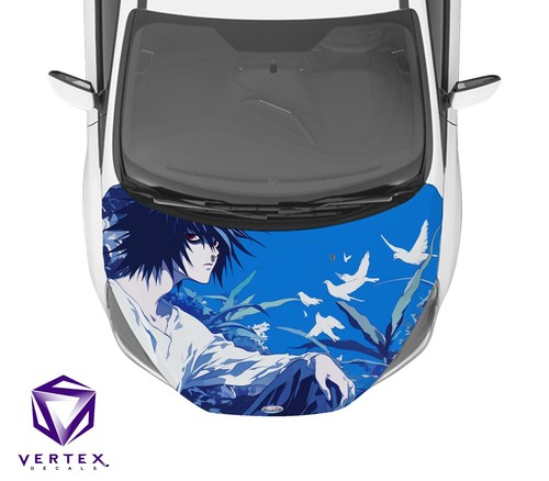 L Death Note Anime Hood Wrap Weatherproof Vinyl Decal 50X60 Warranty | eBay