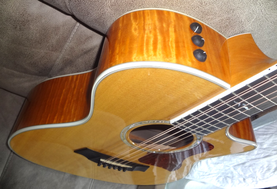 TAYLOR 654-CE GRAND AUDITORIUM Acoustic Electric 12 String Guitar w ...