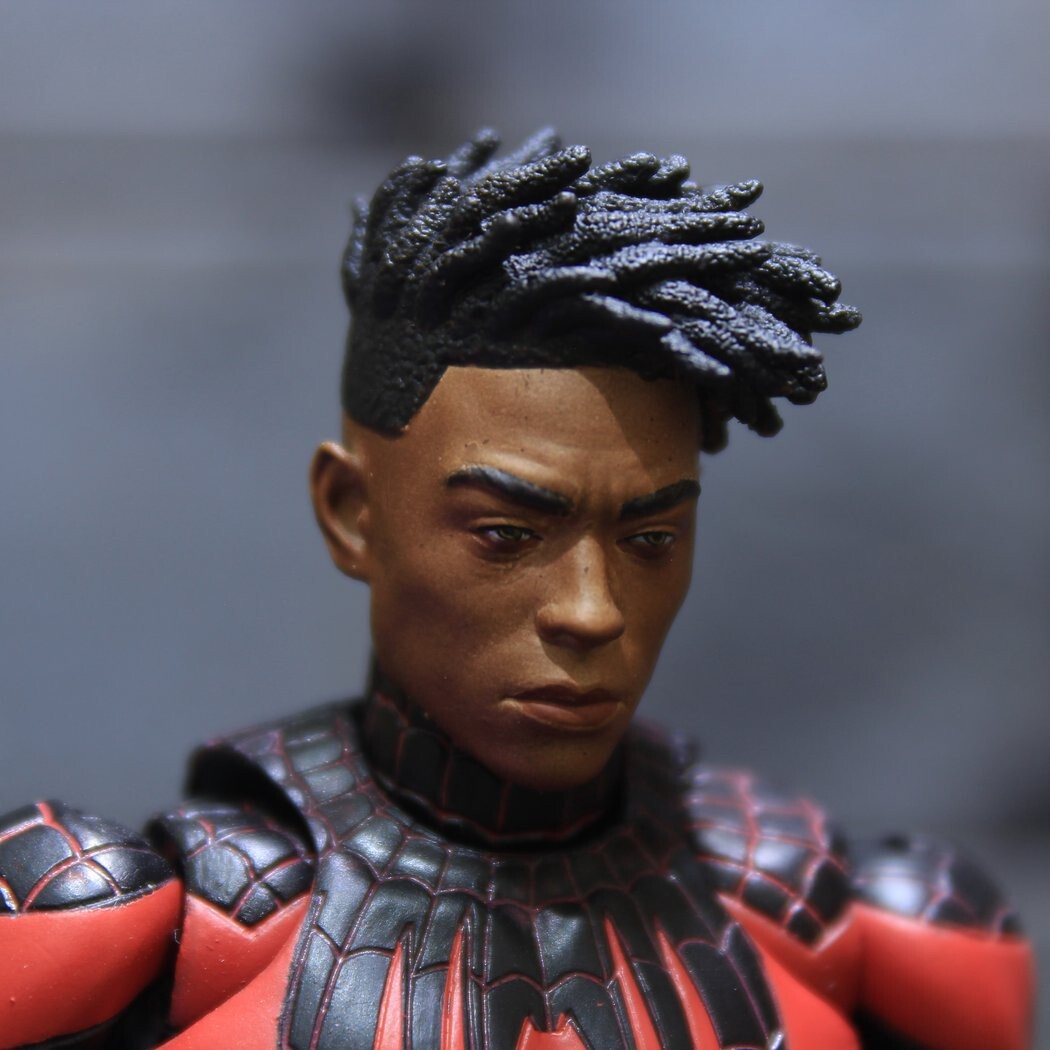 1/12 Custom Marvel Universe Spider-Man Miles Morales Unmasked PS5 Head ...