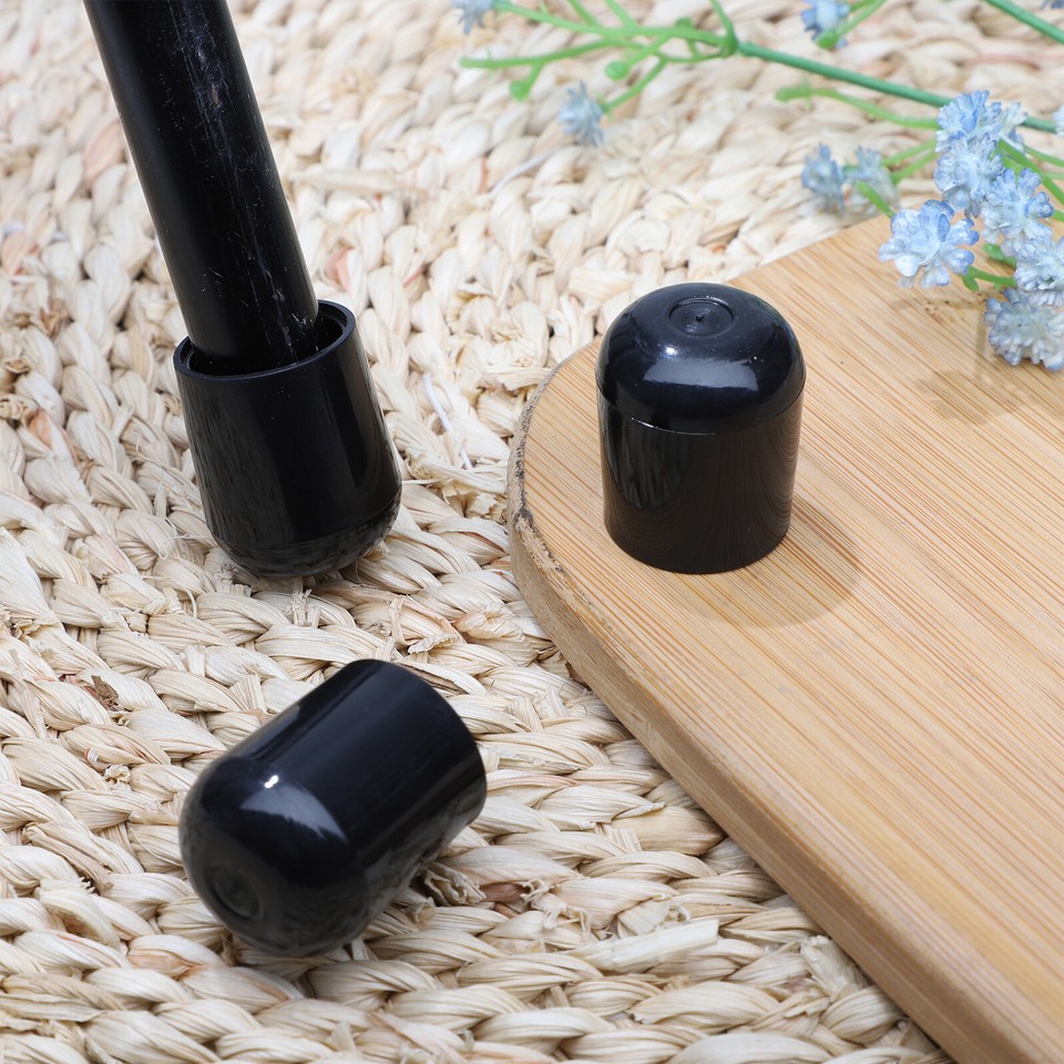12pcs Round Furniture Leg Covers Heavy-Duty Plastic Chair End Caps ...