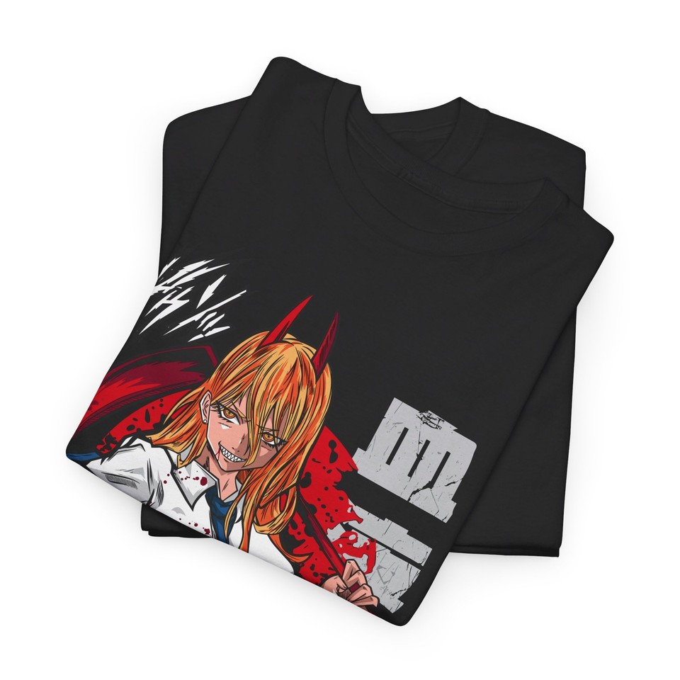 Power Waifu Ecchi Shirt Chainsaw Man Anime Tee T-Shirt Sexy Makima ...