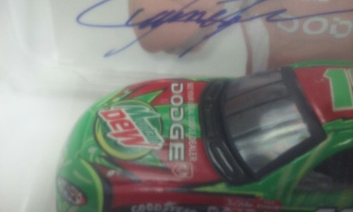 Jeremy Mayfield Autograph Mountain Dew Dodge #19 Diecast 2002 1/64 Race ...
